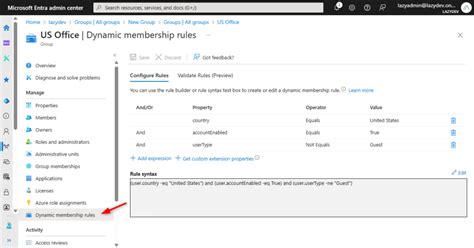 how to create dynamic membership rules in microsoft entra — lazyadmin
