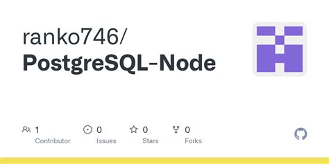 Github Ranko746postgresql Node