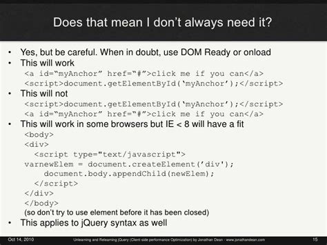 Unlearning And Relearning Jquery Client Side Performance Optimizati