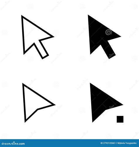 Mouse Arrows Icons Set Computer Mouse Click Cursor Mouse Click Cursor
