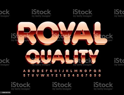 벡터 엘리트 배지 로얄 품질 럭셔리 스타일 빛나는 알파벳 편지와 숫자 세트 고급에 대한 스톡 벡터 아트 및 기타 이미지 고급 광고 그래픽 프린트 Istock