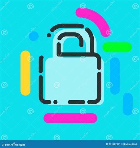 Modern Style Business Icon Layered Vector Lock Stock Vector Illustration Of Modern Dots