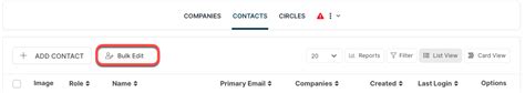 CRM Company Contact Bulk Edit SuiteDash Support Help Documentation