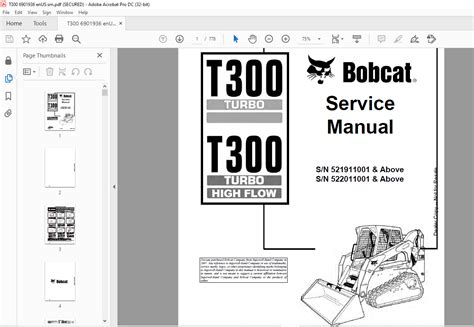 Bobcat T Turbo T Turbo High Flow Loader Service Manual PDF DOWNLOAD