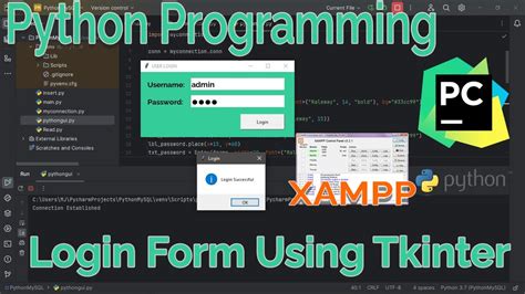 Python With Mysql Database Login Form Python Gui Python Coding