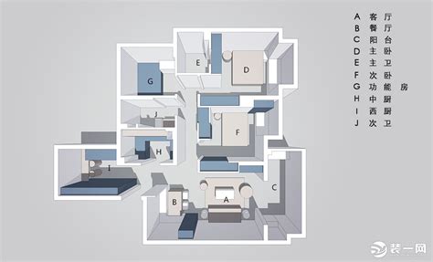 通过墙体的退让，以及柜体背靠背取代实墙隔断的形式拓展空间功能增加收纳空间。 家居美图装一网装修效果图