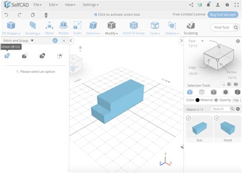 learn selfcad 3d modeling design a bus custom maker pro