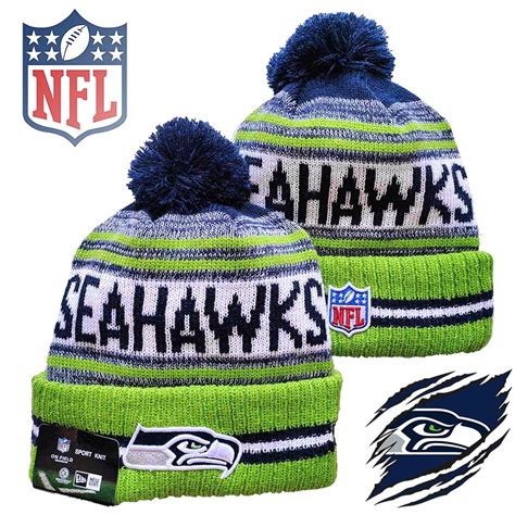 Nfl Equipo Seattle Seahawks Bordado Beanies Gorra Gorro Unisex