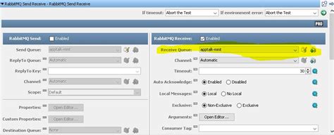 what are the configuration details necessary for rabbitmq service