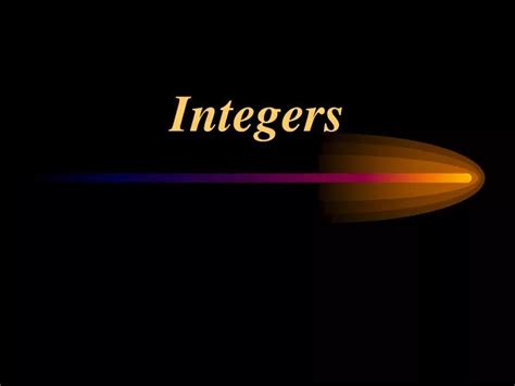 PPT Integers PowerPoint Presentation Free Download ID