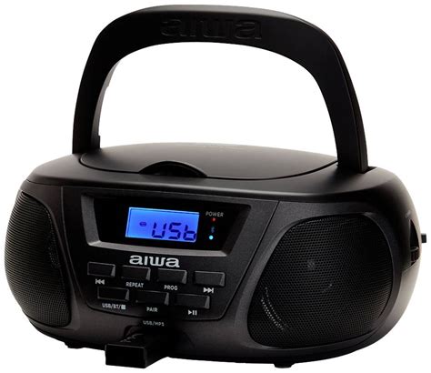 Aiwa BBTU 300BKMKII Radio CD Player AM FM AM Bluetooth CD Black