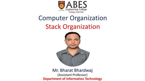 Stack Organization Computer Organzation And Architecture Abes Engineering College Ghaziabad