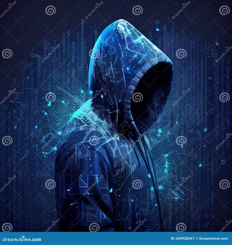 Hacker Programmer Modern Spy Illegal Data Search Ai Generated Image Stock Illustration
