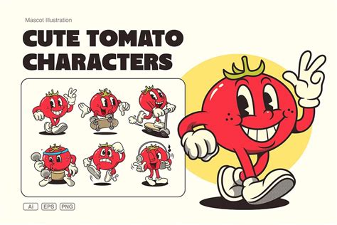 Cute Tomato Characters Hecavi Illustrations Inspiration Website