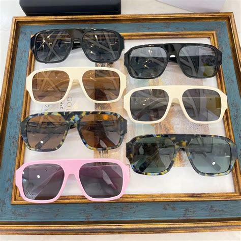 Vintage Thick Frame Acetate Sunglasses High End Customization G220812
