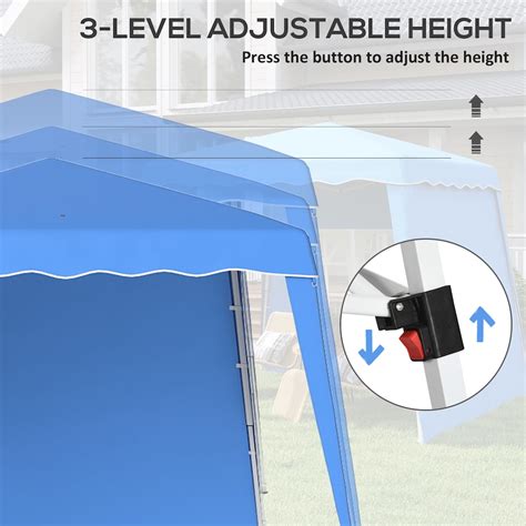 Outsunny 24 X 24m Uv50 Pop Up Gazebo Canopy Tent With Carry Bag