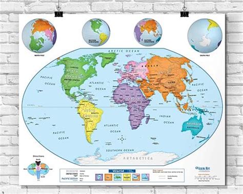 Laminated Classroom Wall Maps By Grade Level