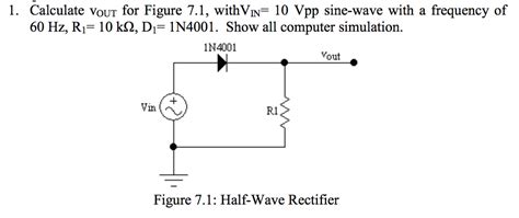 solved 1 calculate vout for figure 7 1 withvin 10 vpp