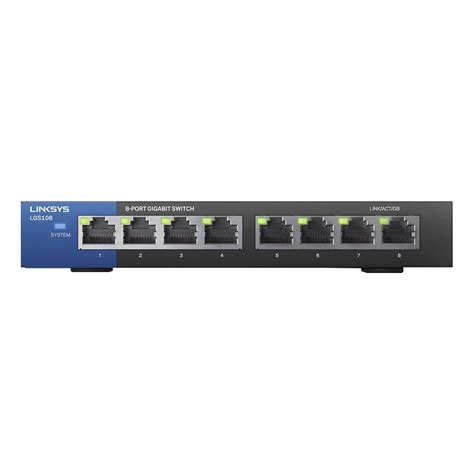 Best Buy Linksys Port Gigabit Switch Black Blue Lgs