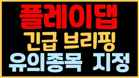 플레이댑 플레이댑 코인 긴급 브리핑 유의종목 대응방안 차트분석 Youtube