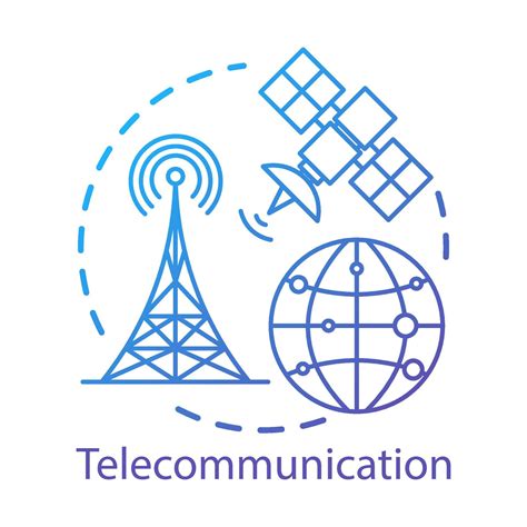 Telecommunication Concept Icon Overall Wireless Network Satellite Connection Global