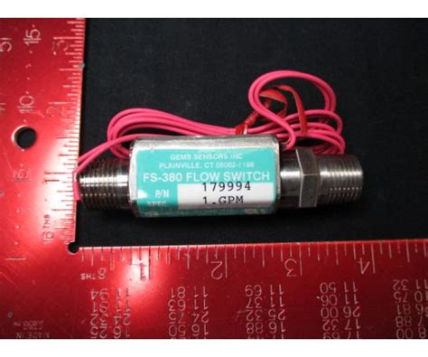 Gems Sensors 179994 Fs 380 Flow Switch 1 Gpm 20va 120vac 240vac Pilot Duty In Usa Europe