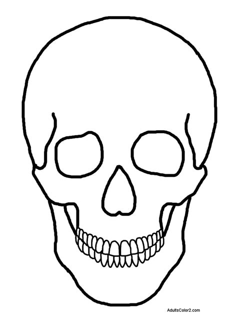Skeleton Head Coloring Sheet