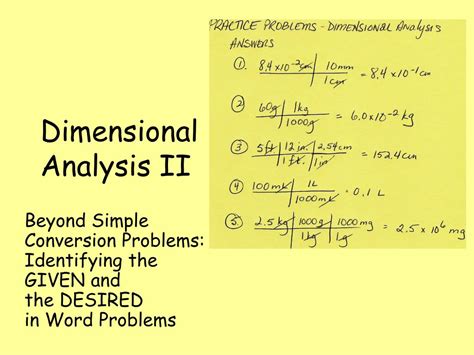 Ppt Dimensional Analysis Ii Powerpoint Presentation Free Download
