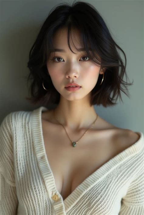 Gorgeous Brunette Girl Fluffy Hairstyles Women Fluffy Fringe Women