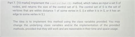 Solved Part 7 10 Marks Implement The Controlset S