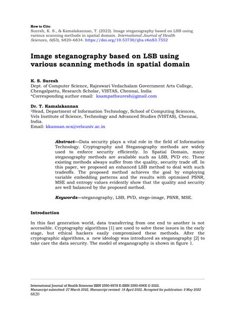 Pdf Image Steganography Based On Lsb Using Various Scanning Methods In Spatial Domain