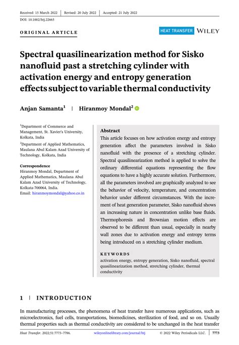 Spectral Quasilinearization Method For Sisko Nanofluid Past A Stretching Cylinder With