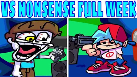 Fnf Vs Nonsense Full Week Cut Scenes Endings Friday Night Funkin