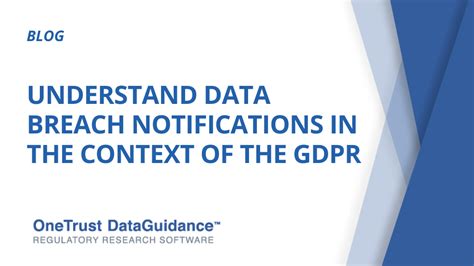 Data Breach Notifications And The Gdpr Blog Dataguidance