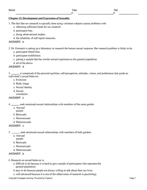 Chapter 12 PSYCH 2035 S E Chapter 12 Development And Expression Of Sexuality The Fact