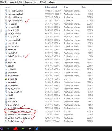 Ida 70 Not Recognizing Plugins Eg Scyllahide Idastealth Reverse