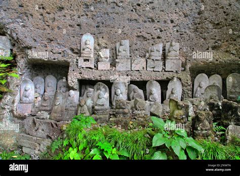 Oya Ji Temple Stone Sculpture Utsunomiya City Tochigi Japan Stock Photo