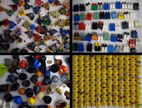 Lego Minifigure Body Parts Set 20x Piece Lot Head Torso Legs Headgear Etsy