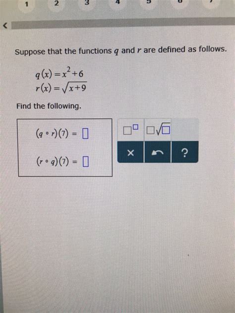 solved 2 3 4 suppose that the functions q and r are defined