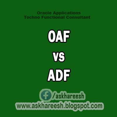 OAF Vs ADF AskHareesh Blog Oracle Apps Fitness By Hareesh Pothuguntla
