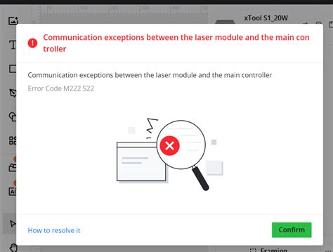 Troubleshoot Communication Exceptions Between The Laser Module And The Main Controller M