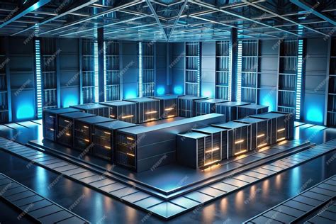 Modern Data Center And Network Infrastructure Solutions Premium Ai Generated Image