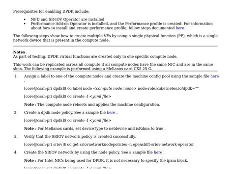 Enabling Dpdk Deployment Guide Red Hat Openshift Container Platform Reference Architecture