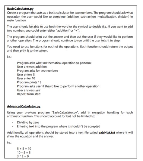 Solved BasicCalculator Py Create A Program That Acts As A Chegg Com