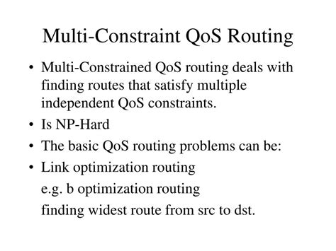 ppt topology aggregation and multi constraint qos routing powerpoint