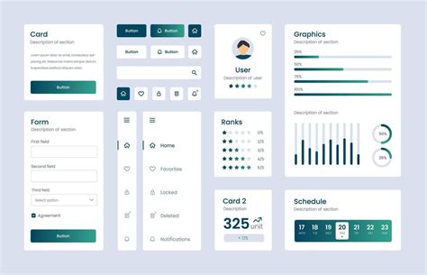 Ui Kit For Web Designing Mobile Apps With The Different Buttons Charts Diagrams Menu Search