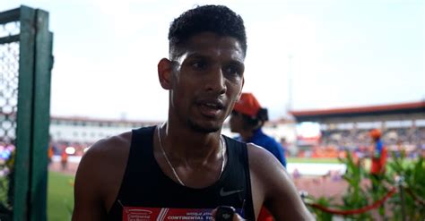 Mohammed Afsal P Reacts After Winning 800m Indian Open Athletics 2025