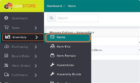 Corestore Inventory Adding Item Options Coreware