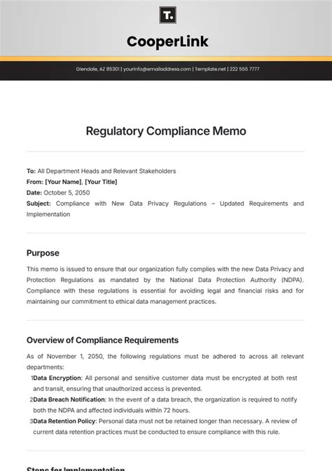 Free Policy Memo Templates To Edit Online And Print
