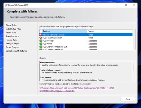 database sql server doesn t install stack overflow